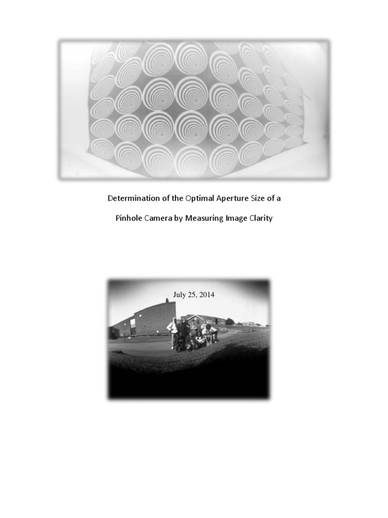 Determining the Optimal Pinhole Size for Image Clarity: A Study ...