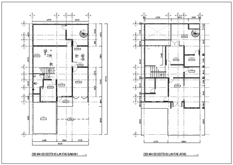 Denah Eksisting-Model | PDF