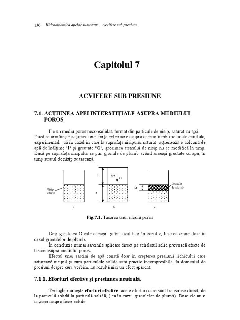 Hidrodinamica Apelor Subterane. Acvifere Sub Presiune.. | PDF