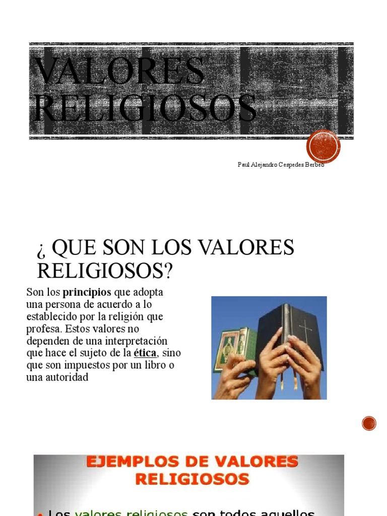 Definición y Ejemplos de Valores Religiosos | PDF