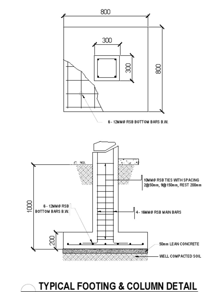 Footing Sample Details PDF | PDF