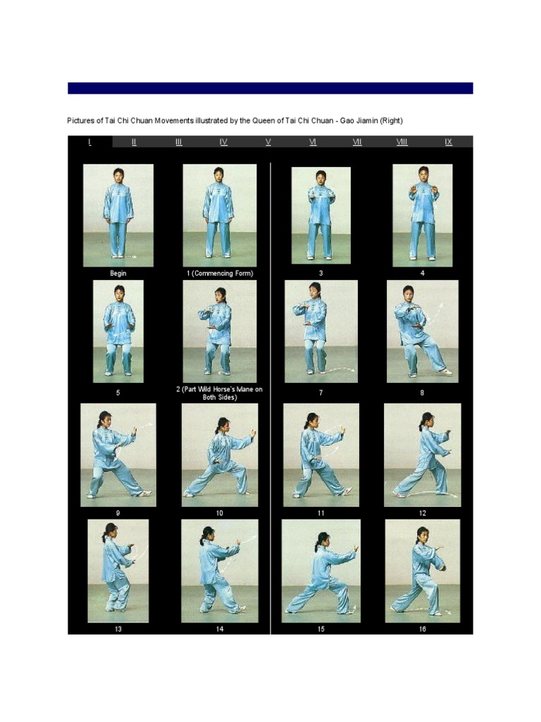 Pictures of Tai Chi Chuan Movements Illustrated by The Queen of Tai Chi ...