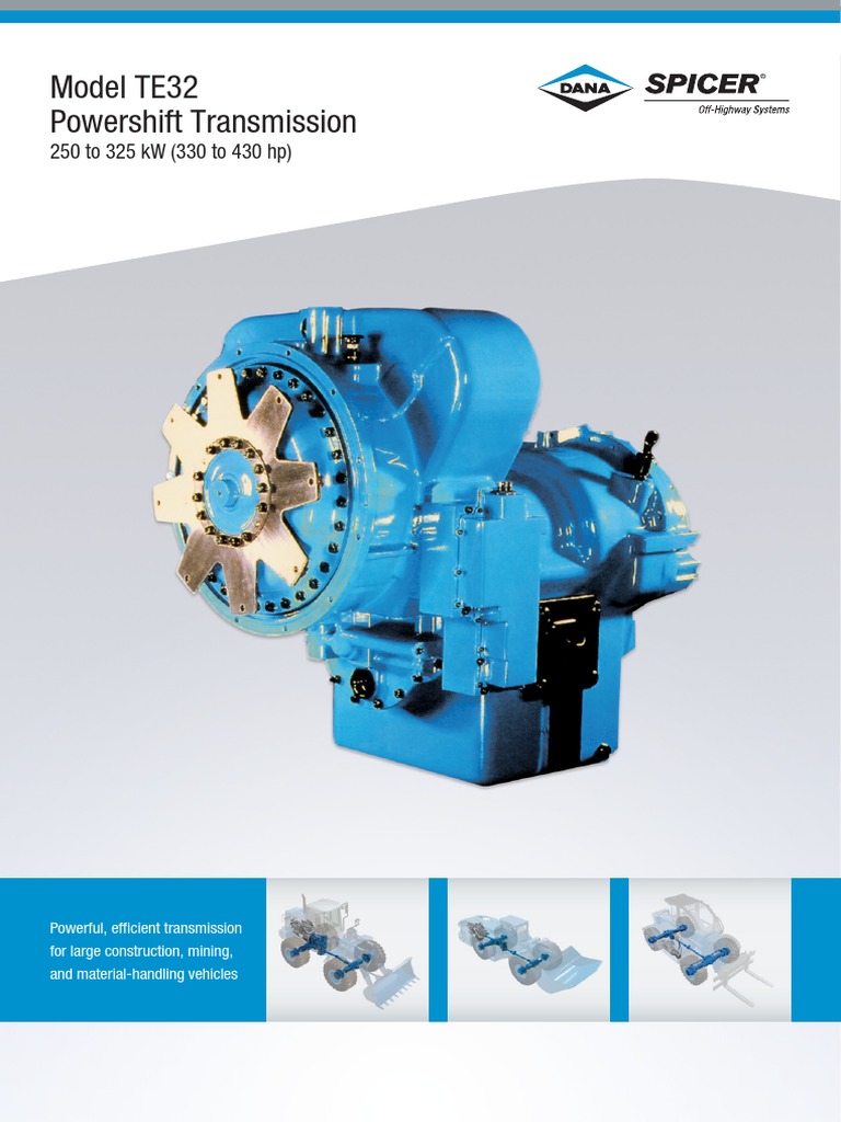 Te32 Transmission-Vf PDF | PDF | Horsepower | Transmission (Mechanics)