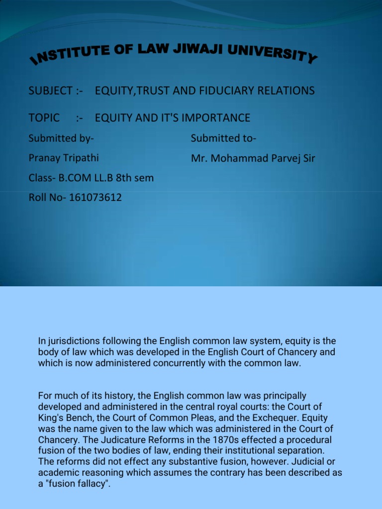 Equity Topic.1 | PDF