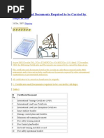 List of Mandatory Ship Certificates | PDF | Ships | Sailor