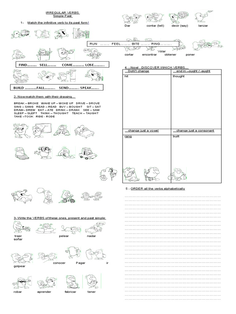 Irreg-Verbs-Simple-Past (1) REINFORCE | PDF | Linguistic Morphology ...