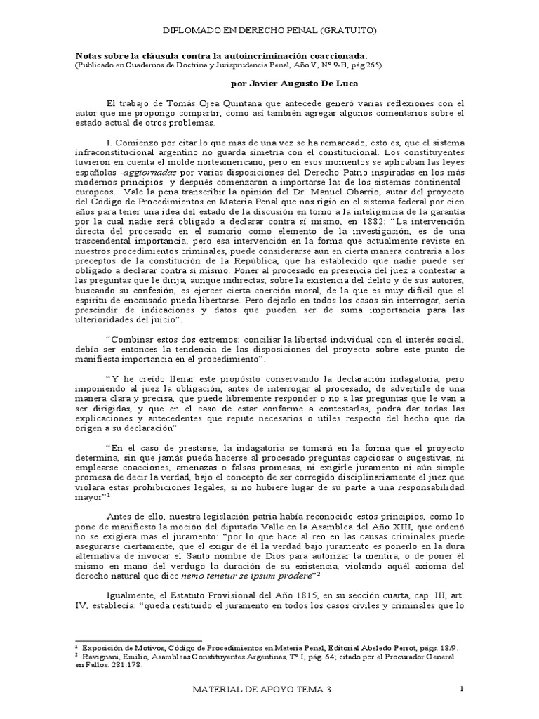 Tema 3 - Diplomado en Derecho Penal (Gratuito) | PDF | Derecho penal | Caso de ley