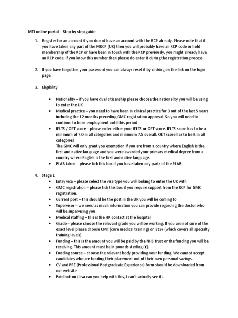 MTI Online Portal - Step by Step Guide | PDF | International English ...