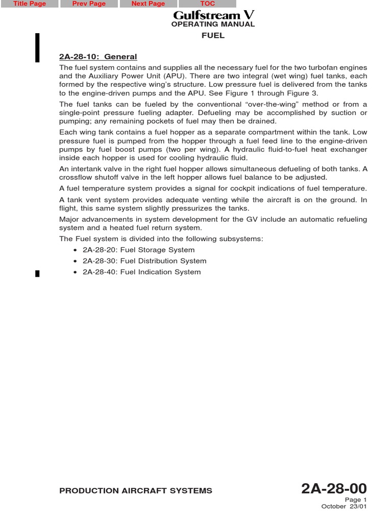 Gulfstream GV-Fuel Systems Guide | PDF | Turbocharger | Aerial Refueling