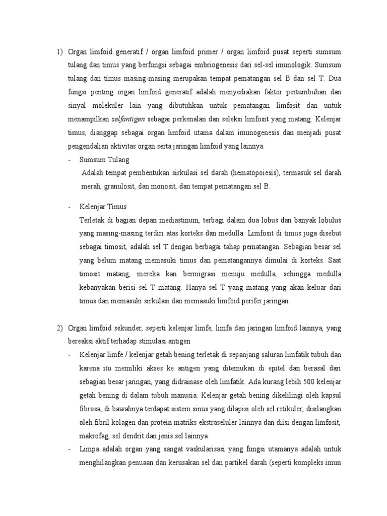 Organ Limfoid Generatif | PDF