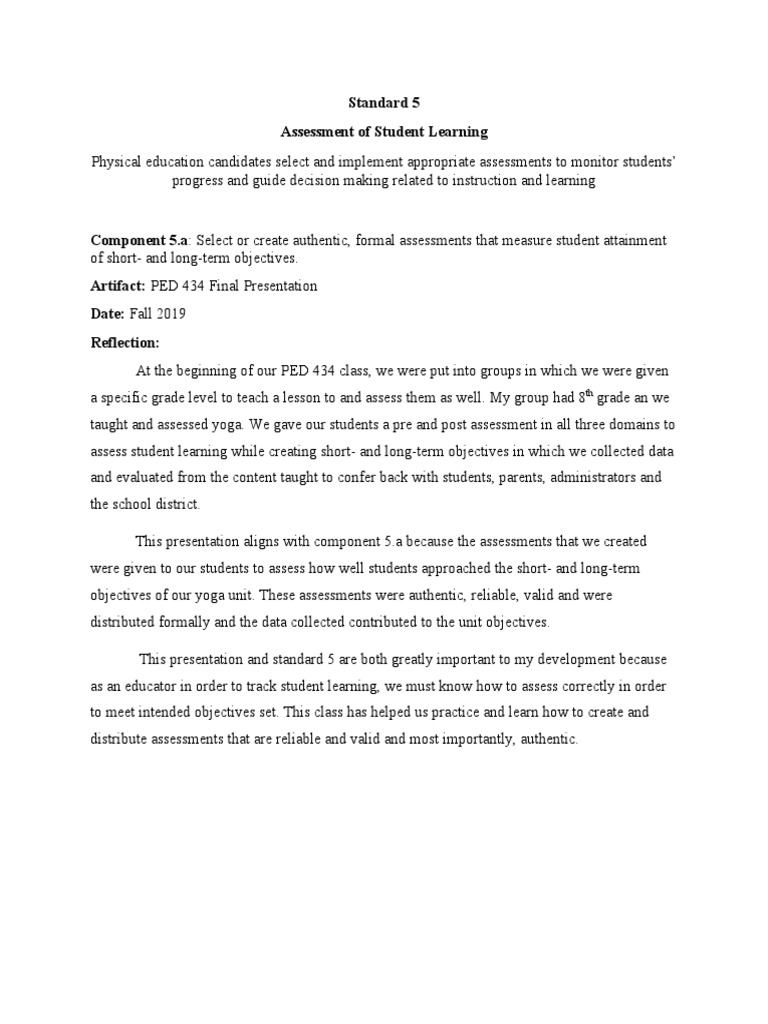 Standard 5 Artiifact | PDF