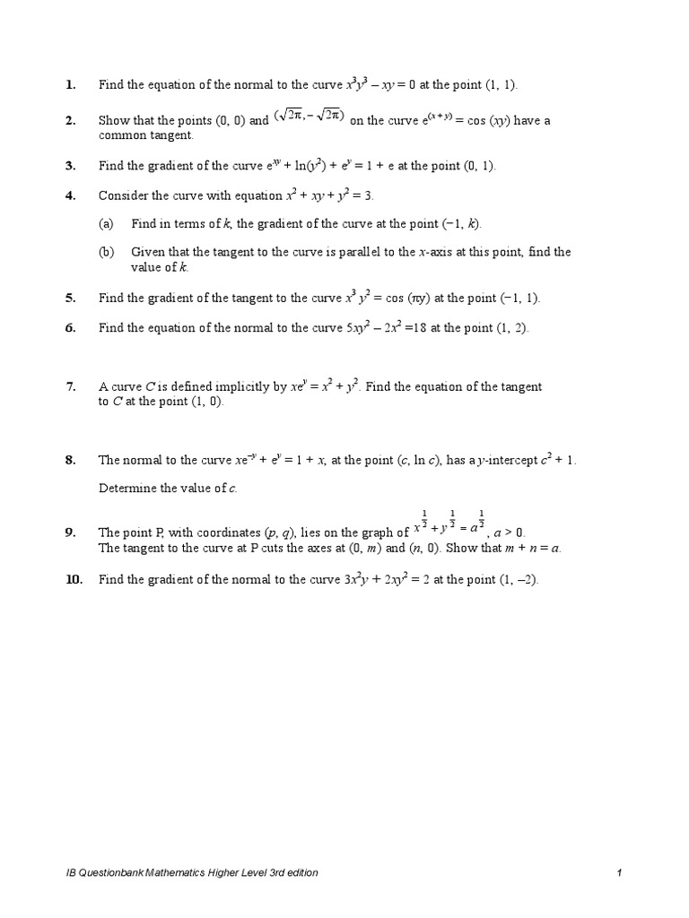 Advanced Calculus Problems | PDF