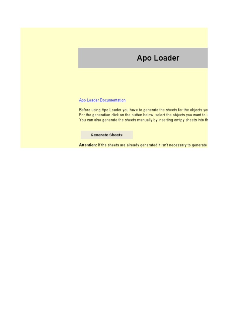 Apo Loader Sheet Generation Guide | PDF | Uniform Resource Identifier ...