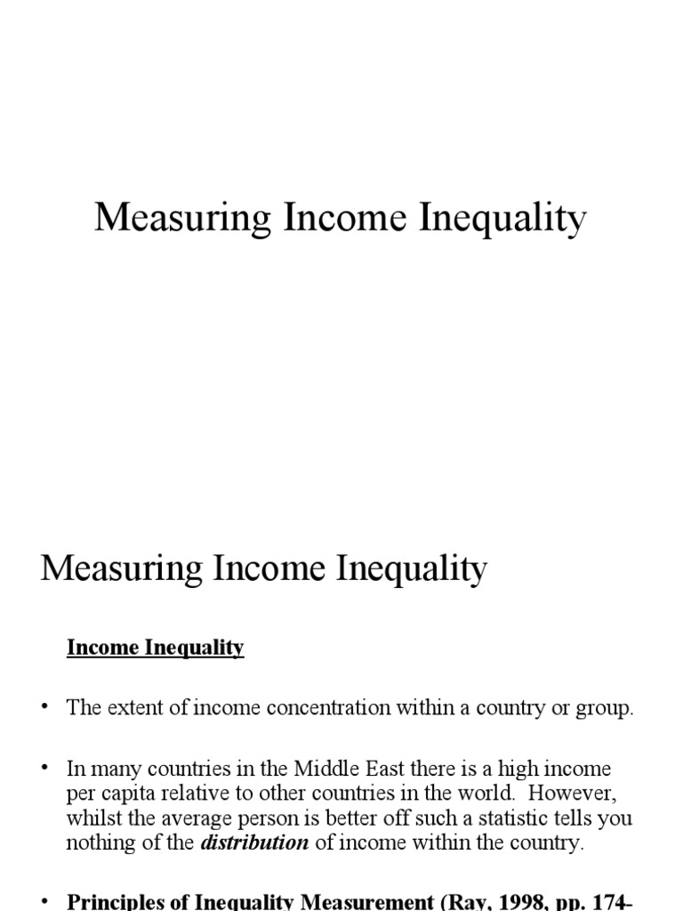 Inequality Measures | PDF | Gini Coefficient | Income Distribution