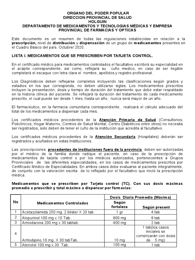 Regulaciones De Medicamentos Controlados Pdf Farmacia