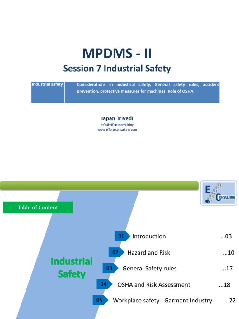 Industrial Safety | PDF | Occupational Safety And Health | Public Health