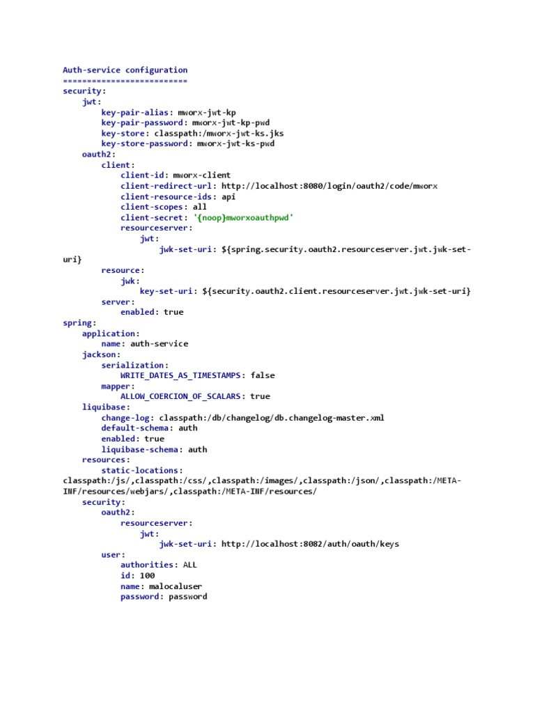 Configuration Auth-Gateway | PDF