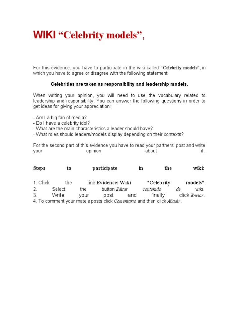 Celebrity Models: Leadership Discussion | PDF | Social Science