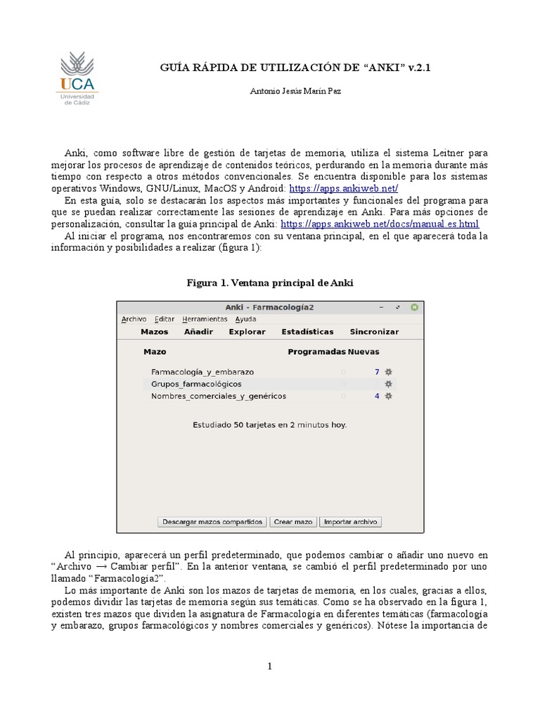 Guía Rápida de Utilización de Anki v.2.1 | PDF | Ventana (informática) | Hardware de la computadora