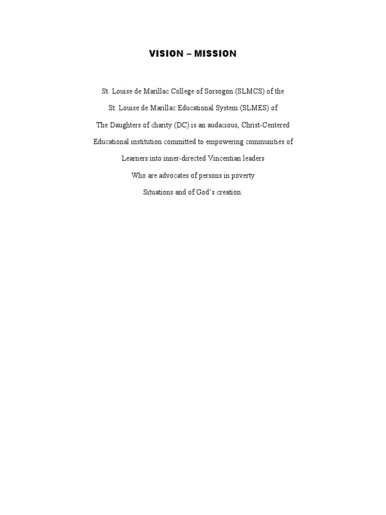 Vision Mission | PDF