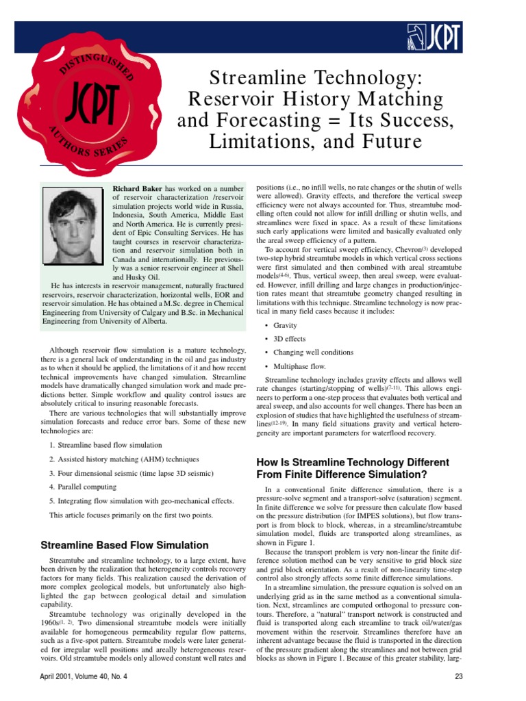 Streamline Technology Reservoir History Matching and Forecasting PDF | PDF | Fluid Dynamics ...