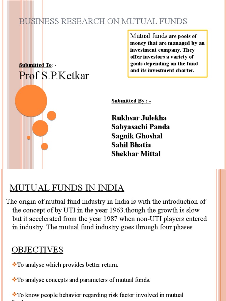 Business Research on Mutual Funds | PDF | Finance & Money Management