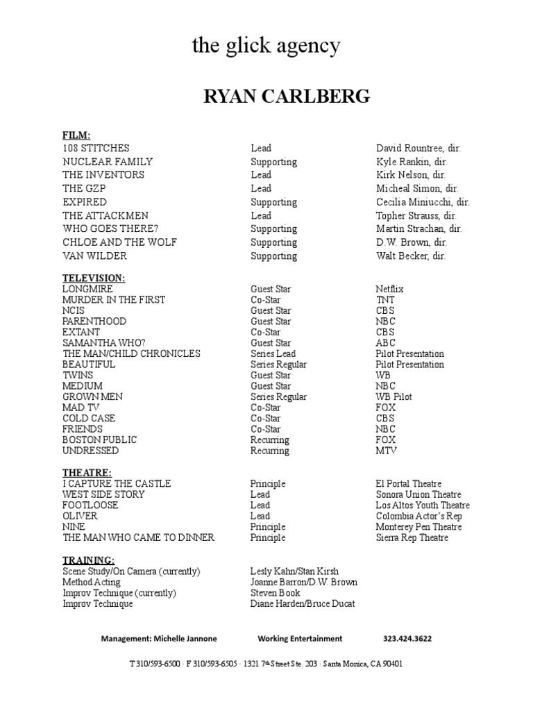 Ryan Carlberg Resume 2018 PDF | PDF | Media Formats | Media Companies ...