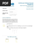 For ABE Use Only: Open-Book Exam Question and Answer Booklet | PDF ...