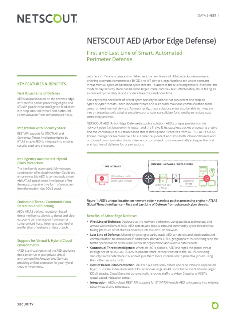 SECPDS - 013 - EN 1804 NETSCOUT Arbor Edge Defense - 0 PDF | PDF ...