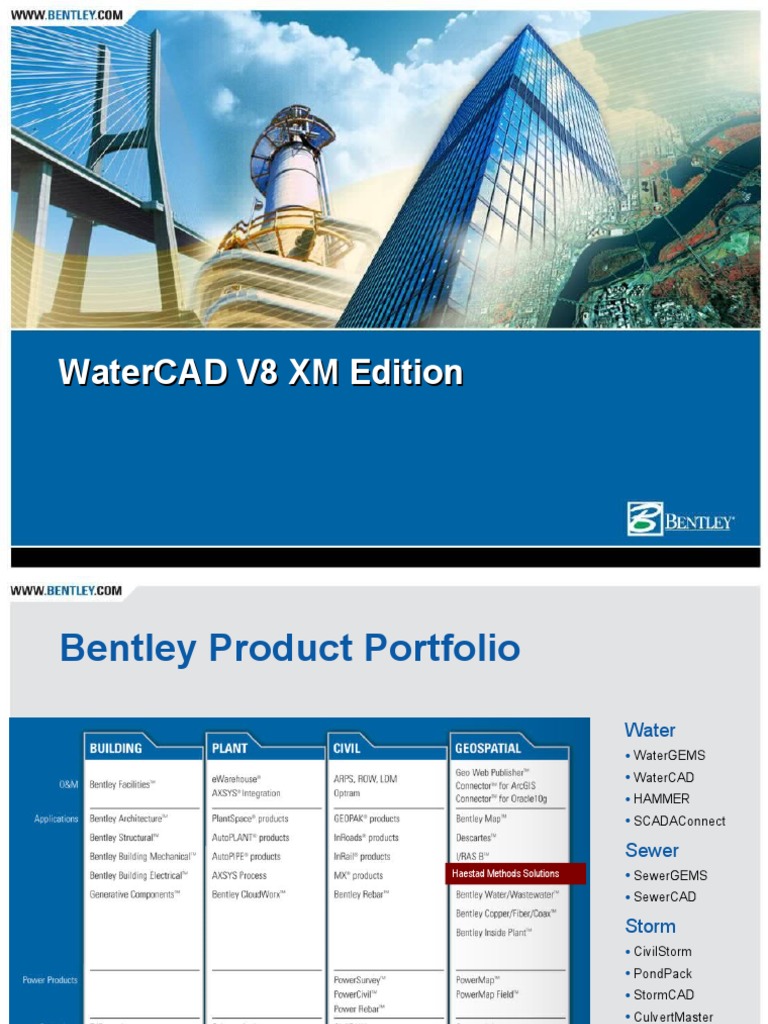 Comprehensive Overview of Bentley's WaterCAD and WaterGEMS Water ...