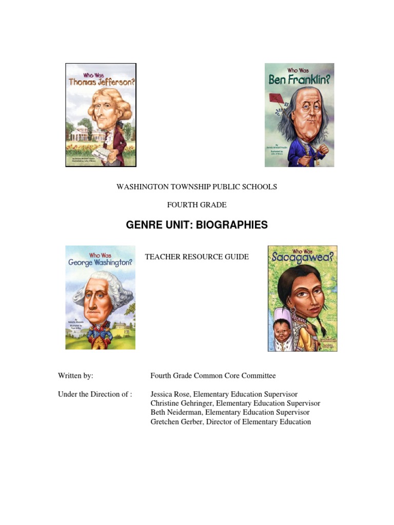 Biography Unit Revised 2014 | PDF | Reading Comprehension | Information