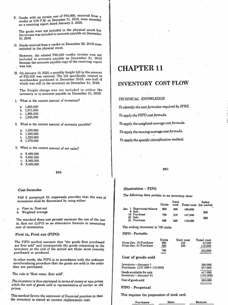Chapter 11 Inventory Cost Flow | PDF