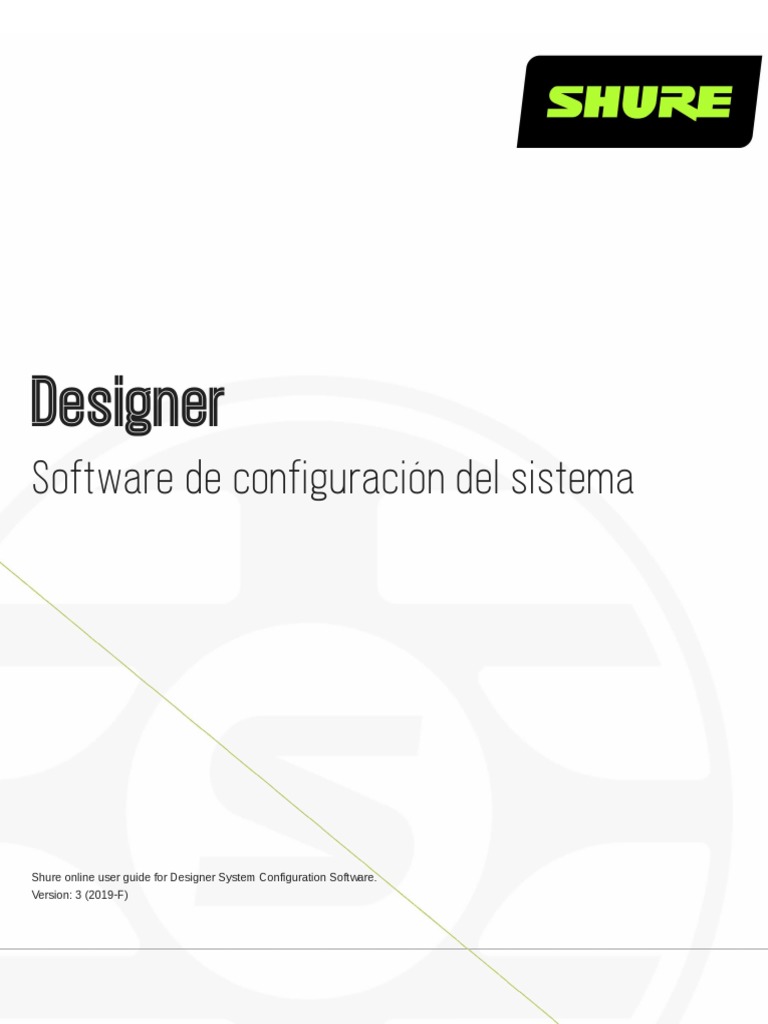 Shure Designer | PDF | Micrófono | Software