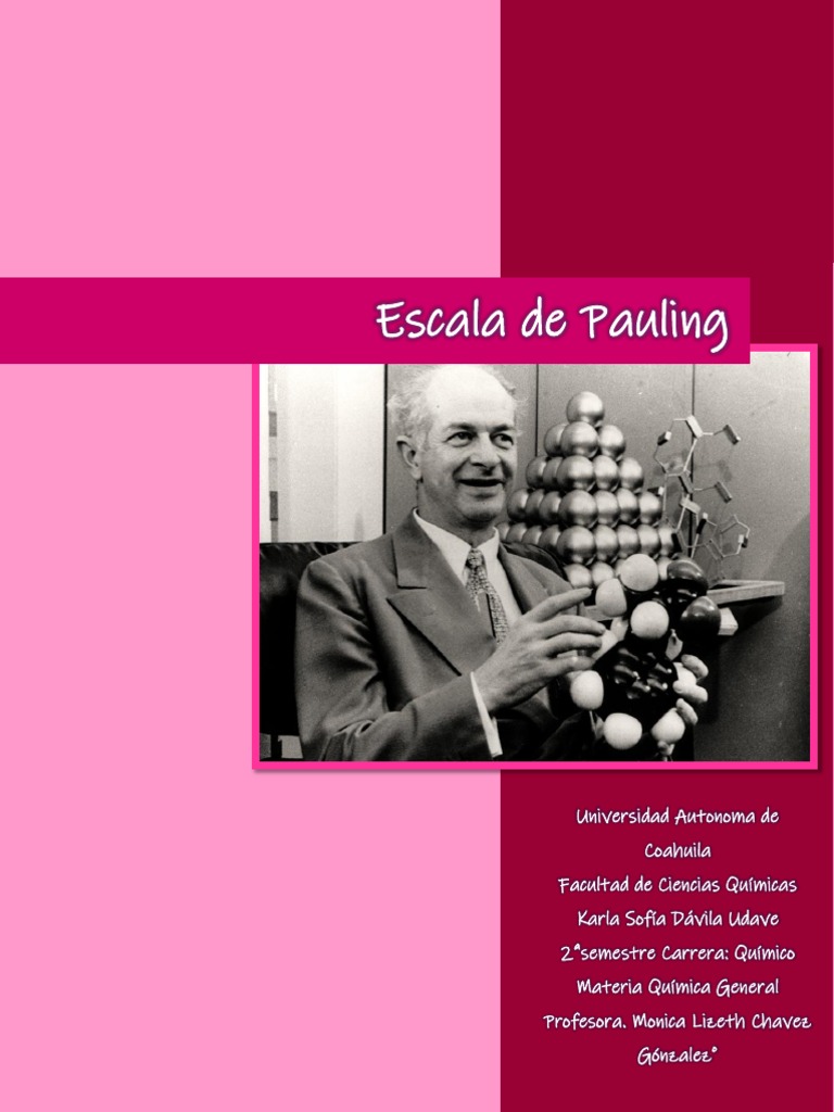Escala de Linus Pauling PDF | PDF | Enlace químico | Enlace covalente