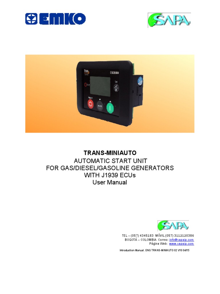 Trans-Miniauto Eng Man V10.sapa PDF | PDF | Electromagnetic Compatibility | Electric Generator