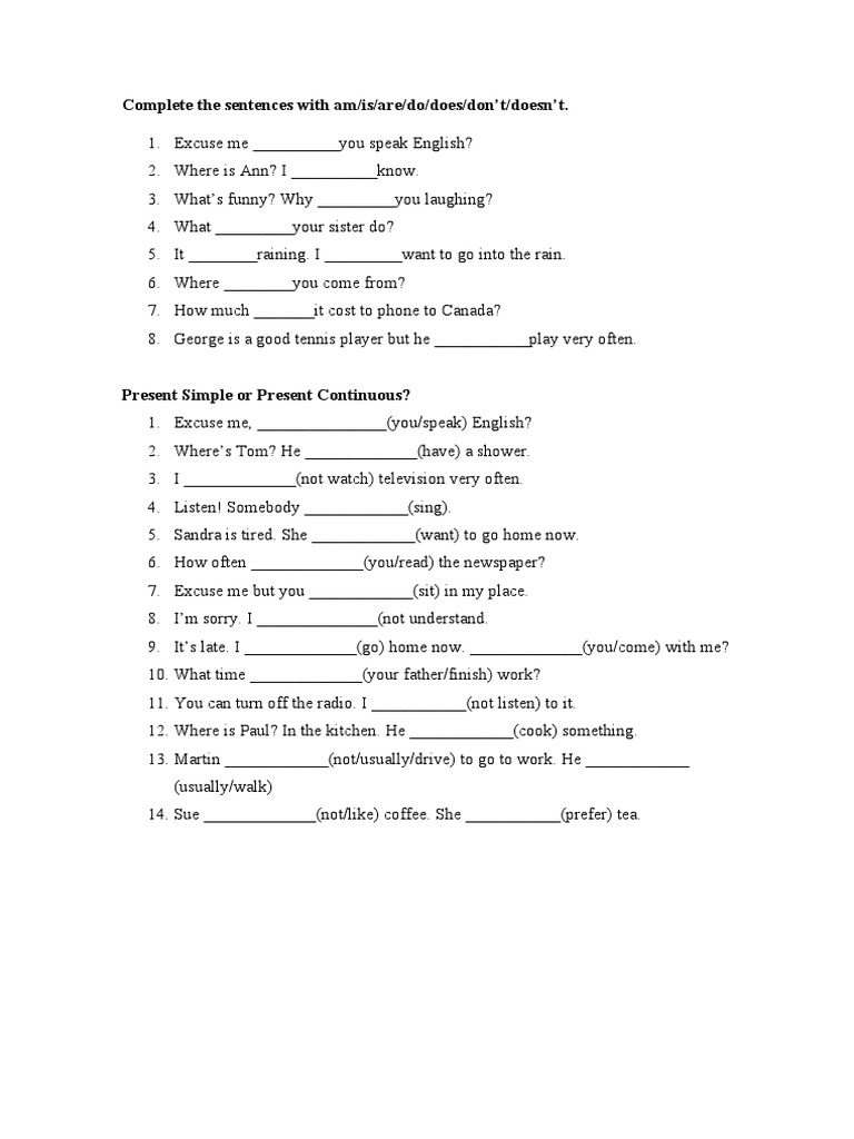 Verb Tenses Extra Practice | PDF