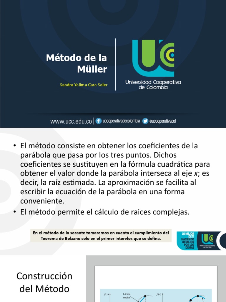 Método de Muller 2 | PDF | Ecuaciones | Matemática Elemental