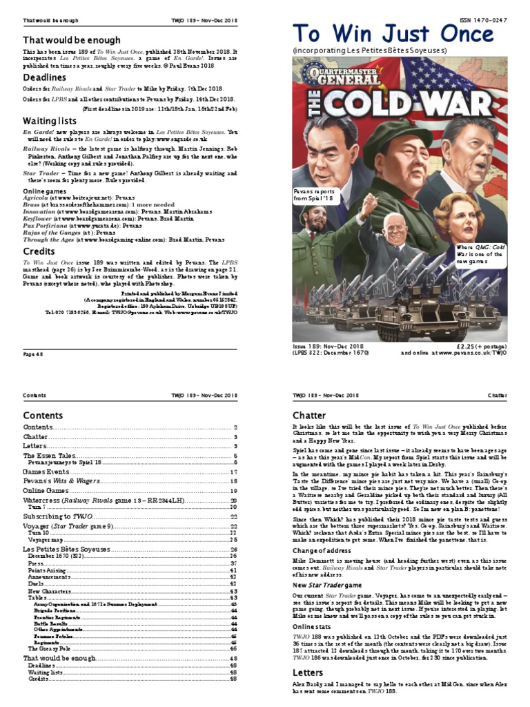 To Win Just Once: That Would Be Enough | PDF | Cold War