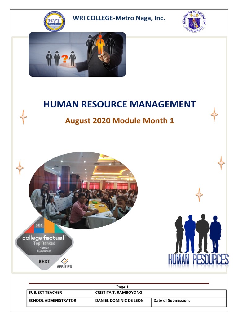 Human Resource - Month Modules1 | PDF | Human Resource Management ...