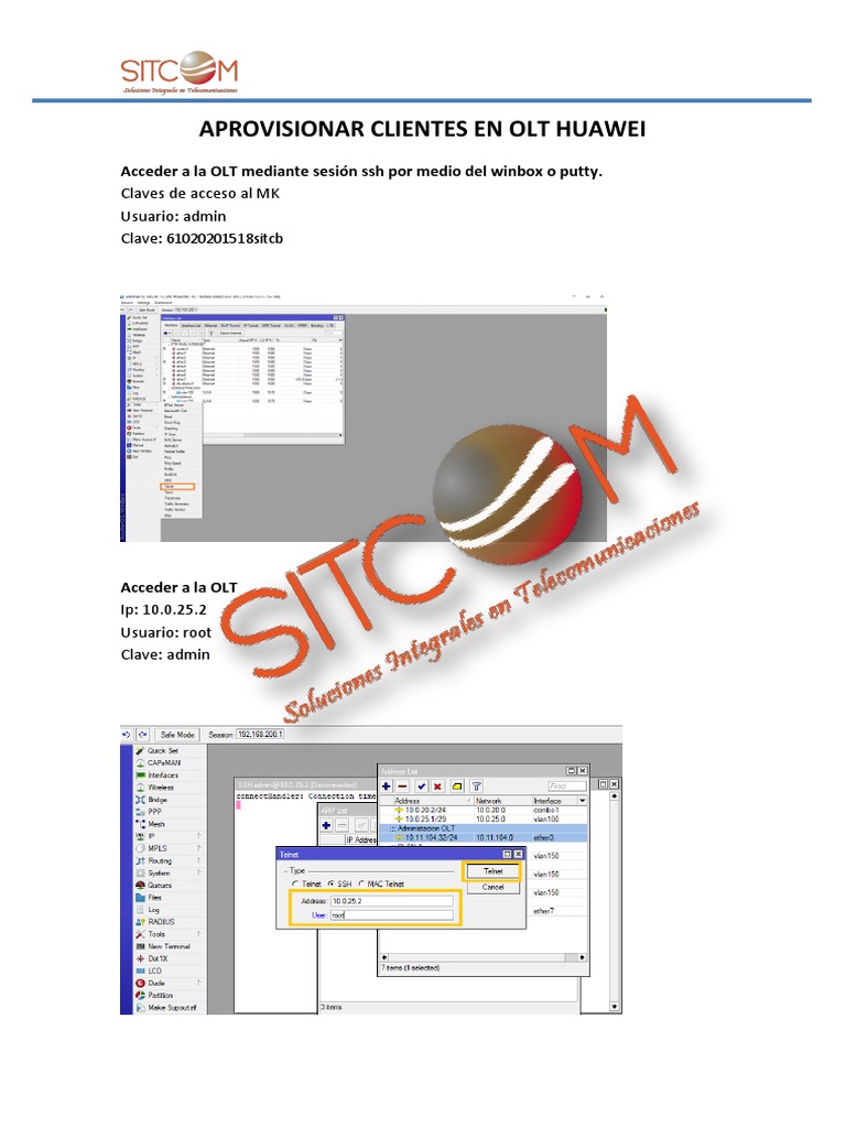 Configuracion de Olt PDF | PDF