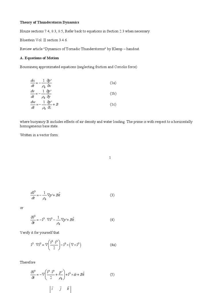 Thunderstorm Dynamics and Vorticity Analysis | PDF | Tornadoes ...