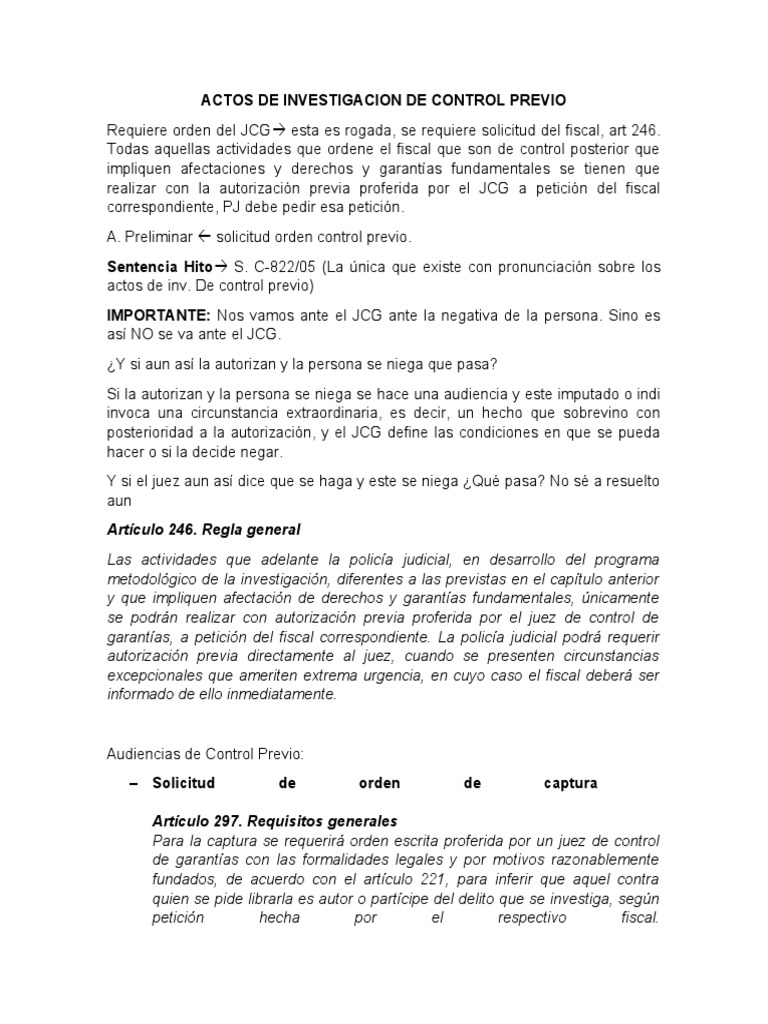 Audiencias de Control Previo | PDF | Derecho penal | Juez