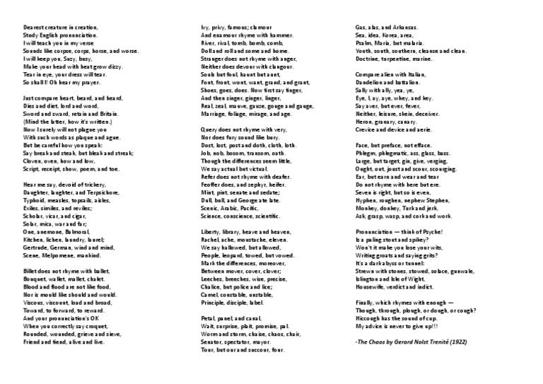 The Chaos by Gerard Nolst Trenité (1922) | PDF | Nature