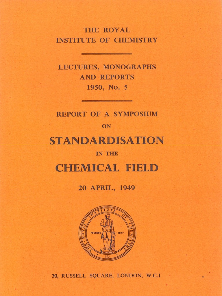 Standardisation On Chemical | PDF | Chemistry | Chemicals