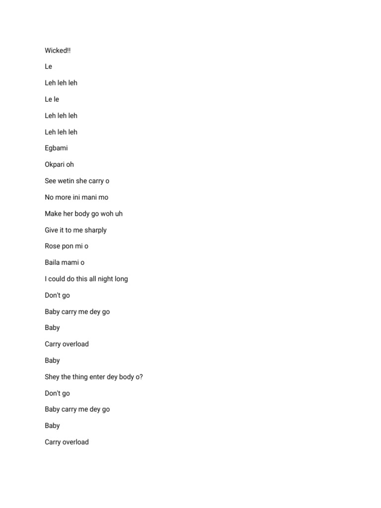 Fireboy - Vibration Lyrics | PDF | Self-Improvement