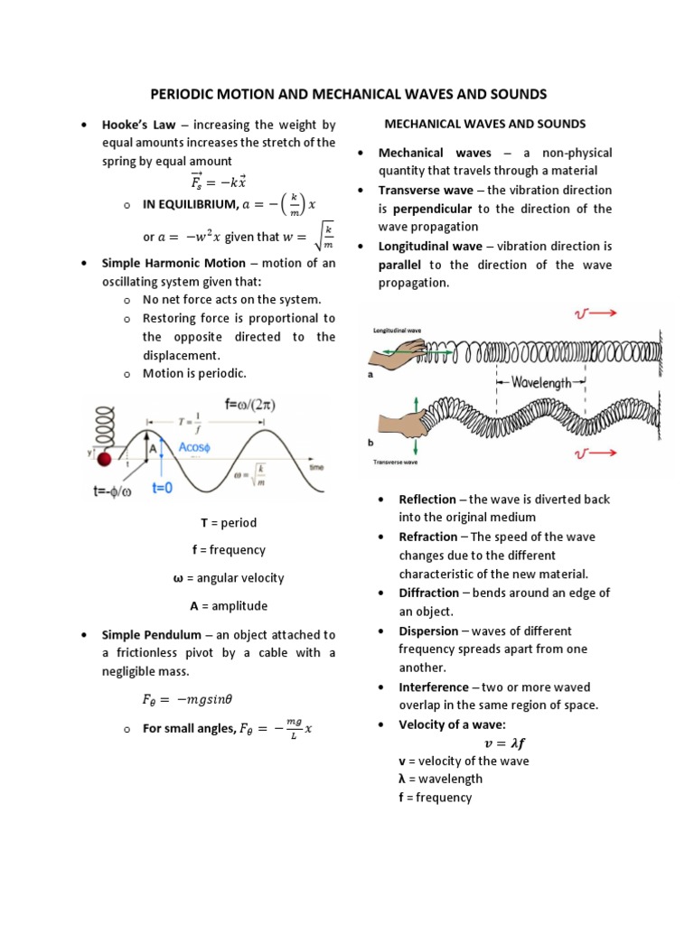 Mechanical Waves and Periodic Motion | PDF | Wavelength | Waves