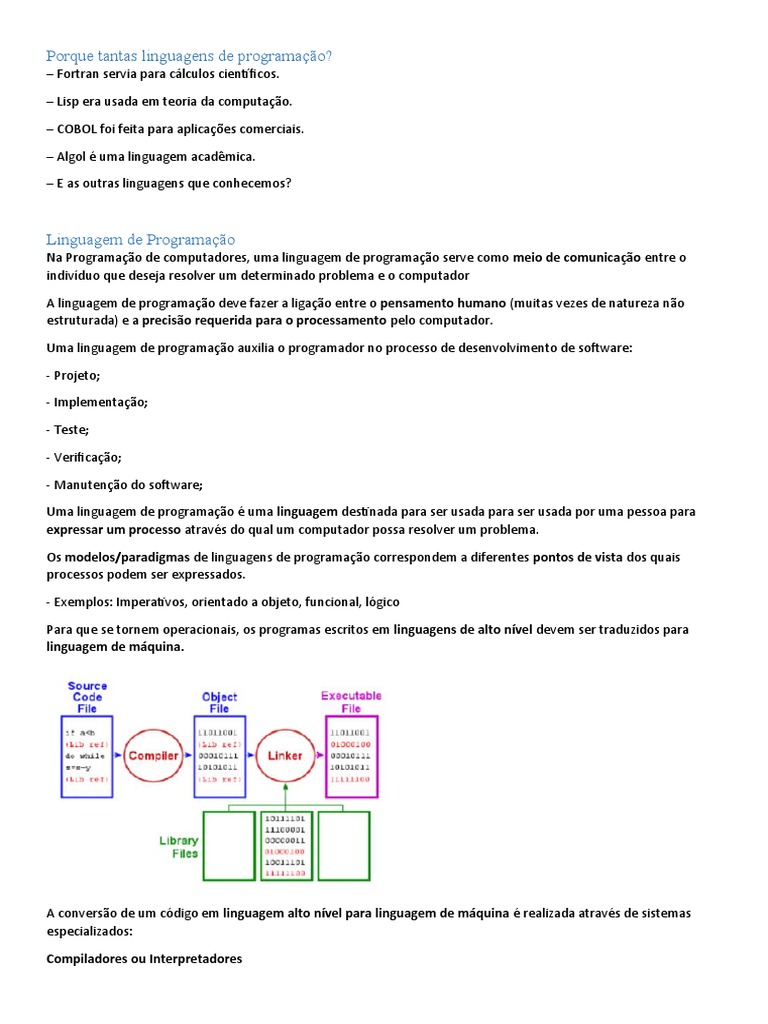 Modelos de Linguagem de Programação | PDF | Linguagem de programação ...