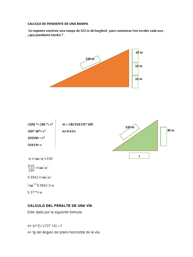 Calculo de Pendiente de Una Rampa | PDF | Métodos y materiales de enseñanza