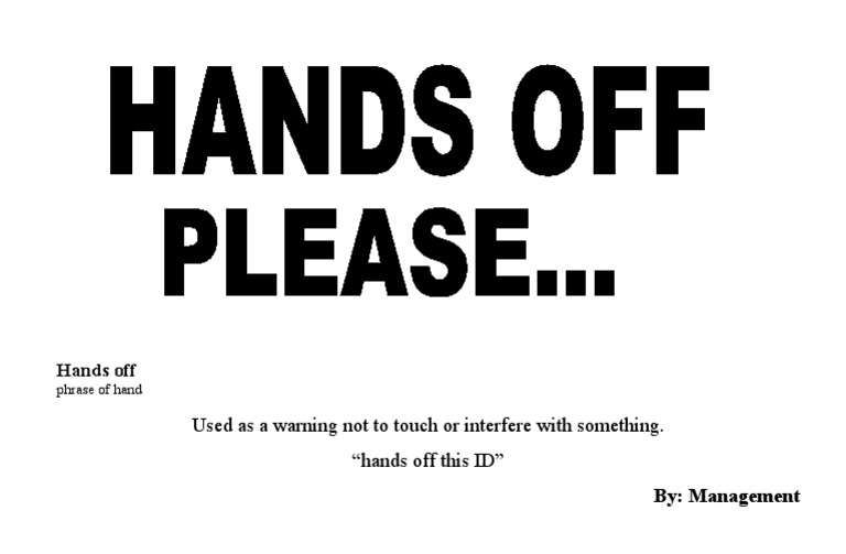 Hans Off | PDF