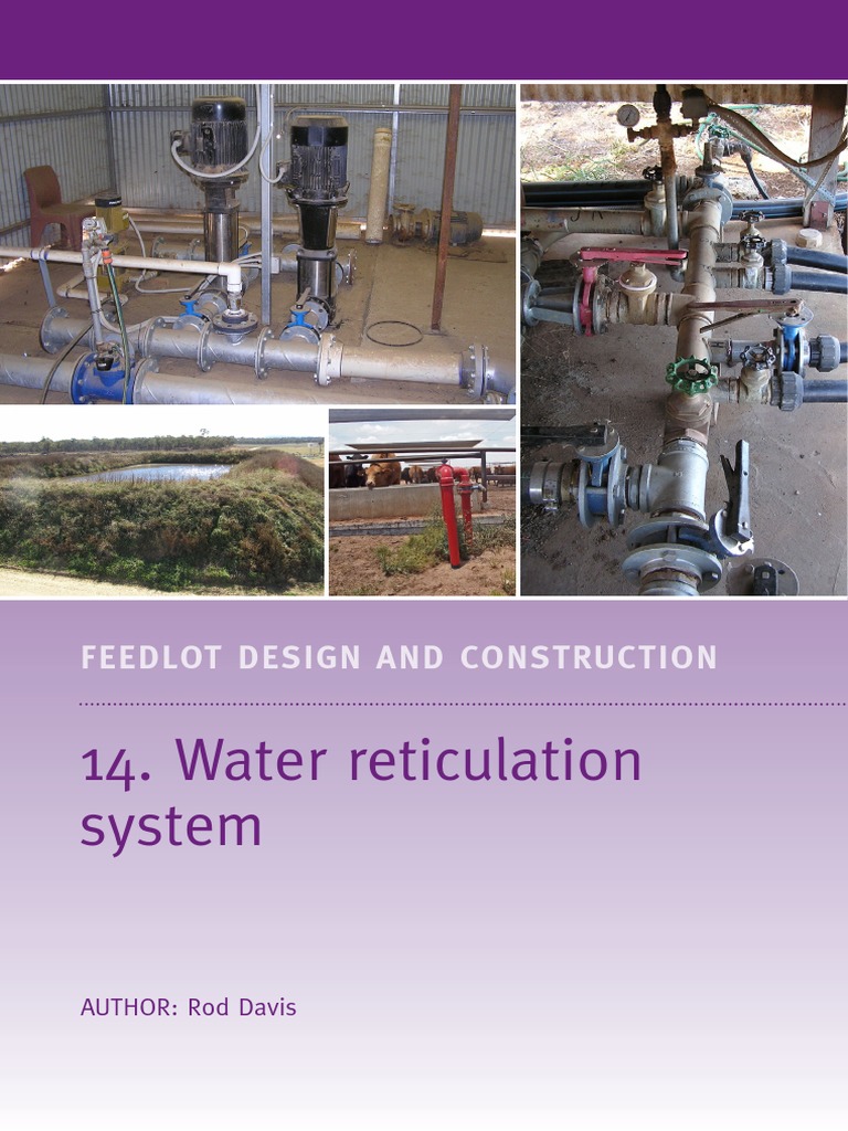 Feedlot Water Reticulation Guide | PDF | Water Supply Network | Pump